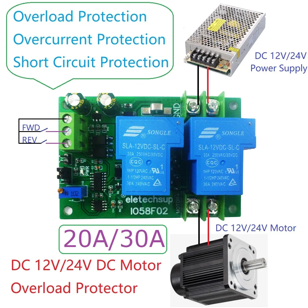 Brushed-DC-Motor-Overload-Overcurrent-Short-Circuit-Protector-Module ...