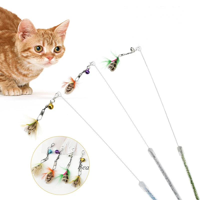 1pcs-Cat-Toy-Pet-Cats-Kitten-Teaser-Toy-with-Bell-Funny-Feather-Cat ...
