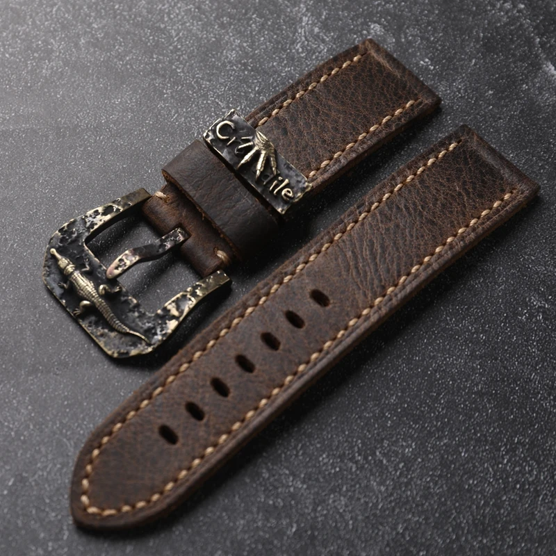 Bronze-Watch-Watchband-Original-Design-22-24-26MM-Thickened-Men-s-Soft ...