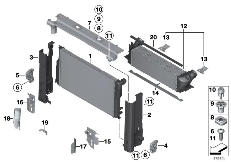 OEM 17118666739/17118666740 17118666751 17118669004/17118664098 ...
