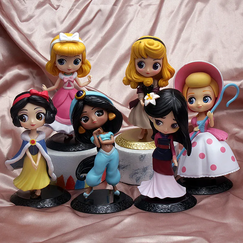 Disney Princess Q Posket Mermaid Tinker Bell Cinderella Action Figures ...