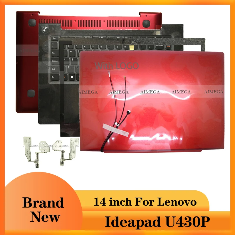 New Red No Touch For Lenovo Ideapad U430p Laptop Lcd Back Cover/front ...