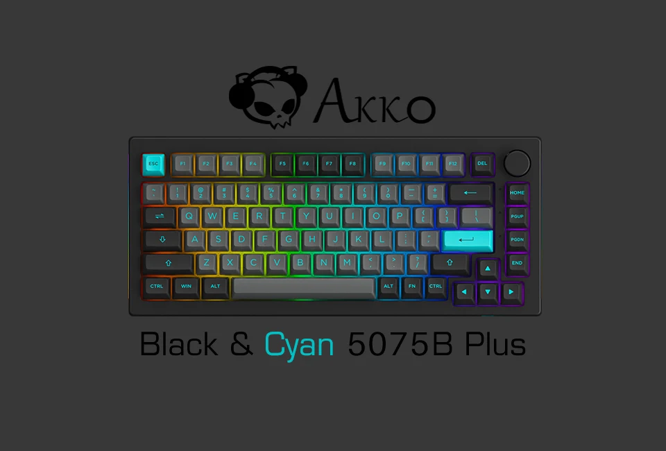 Клавиатура игровая Механическая Akko 5075B Plus, 75% ГГц, USB Type-C ...