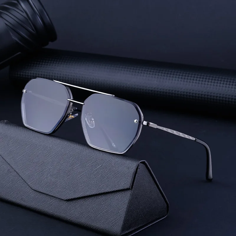 Retro-Square-Cut-Edge-Sunglasses-For-Men-Outdoor-Driving-Uv-Protection ...