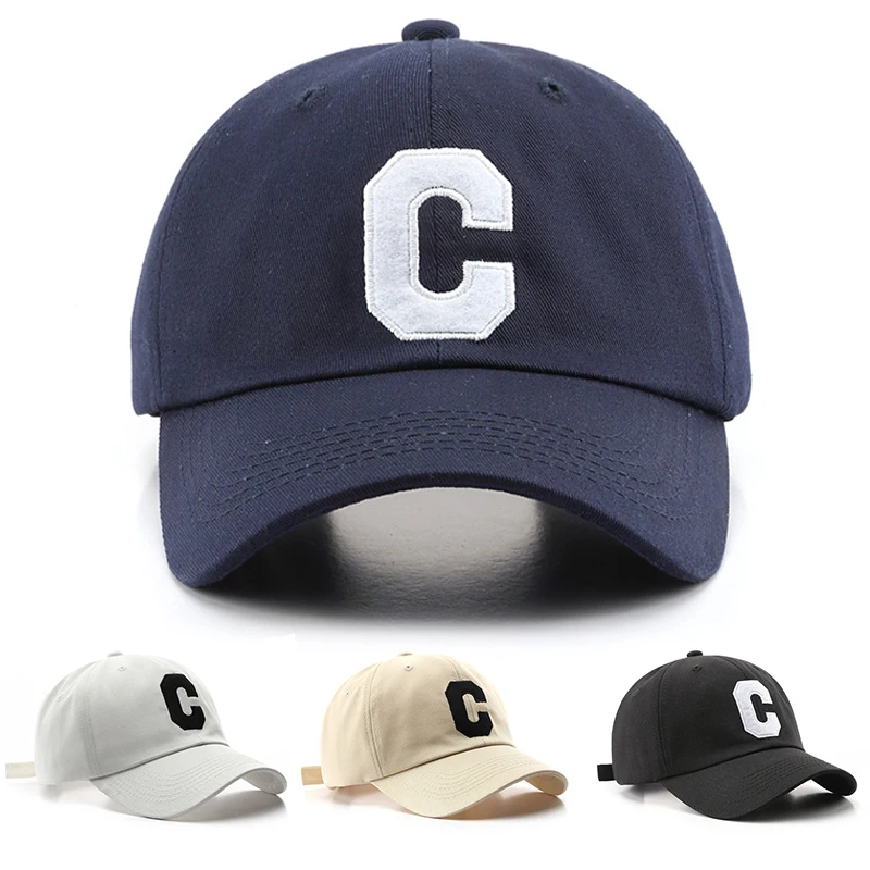 Letter C Embroidery Men Baseball Cap For Women Spring Summer Casual ...