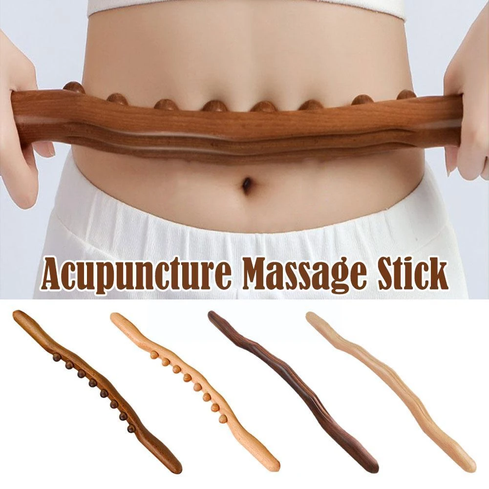 New Massager For Body Natural Carbonized Wood Scraping Massage Stick ...