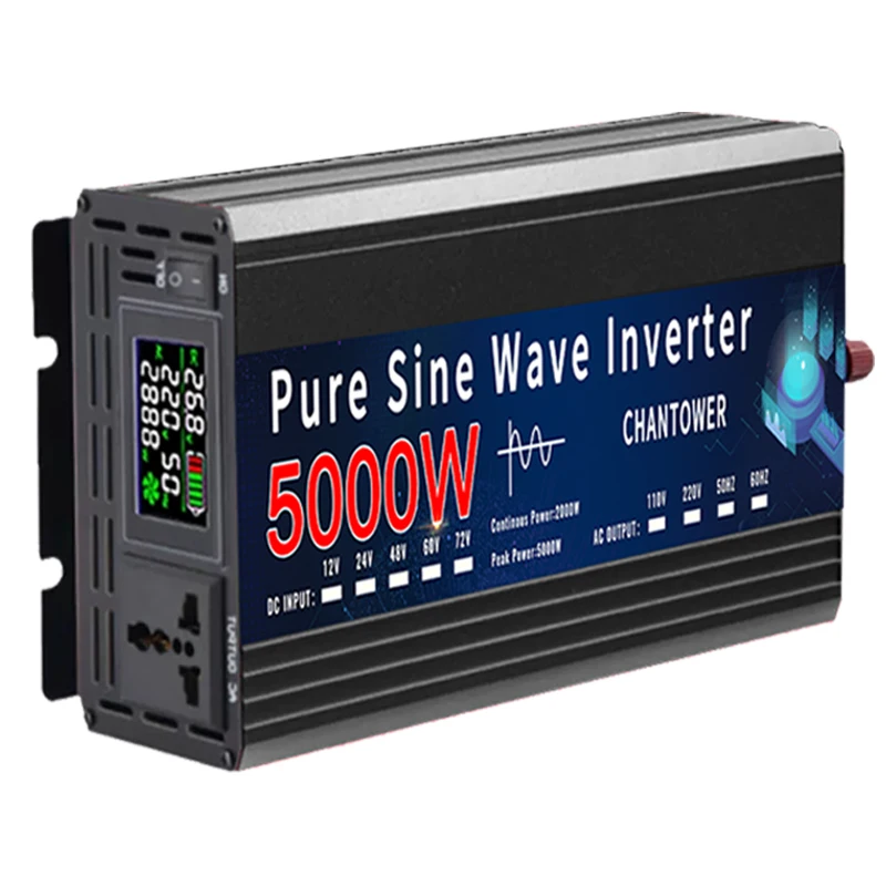 4000W 5000W Inverter 12V 220V 24V 110V Pure Sine Wave Inverter DC To AC ...