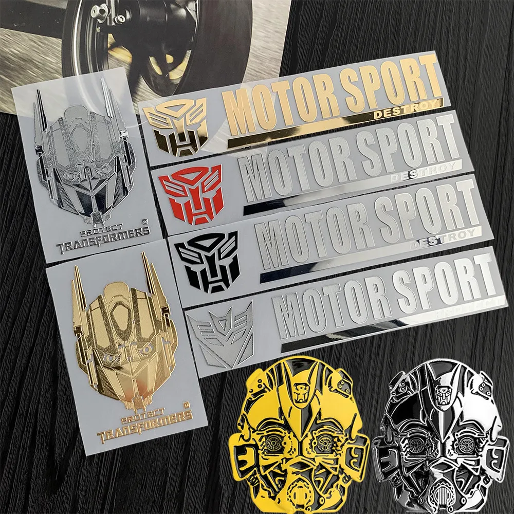 Motorcycle Styling 3D Autobot Zinc Alloy Sticker Transformers Nickel ...