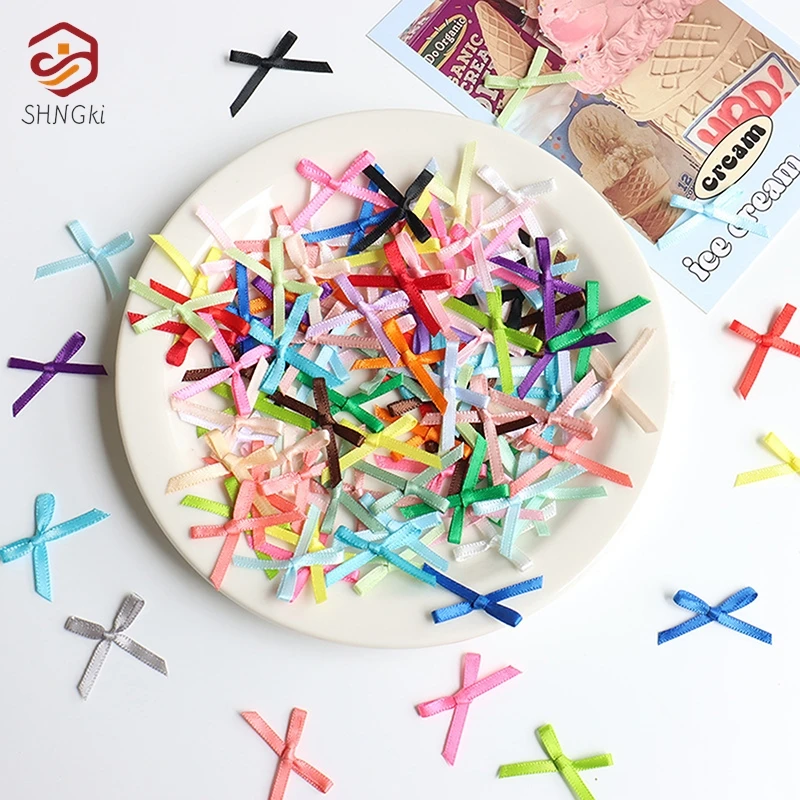 100pcs-DIY-Small-Polyester-Satin-ribbon-Bow-tie-Wedding-Scrapbooking ...