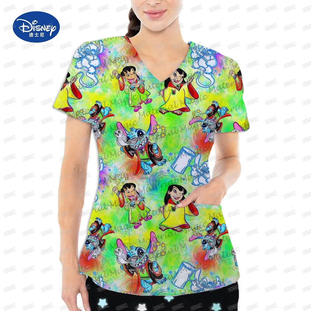 Traje-m-dico-mate-ajustado-de-Disney-Lilo-Stitch-para-mujer-accesorios ...