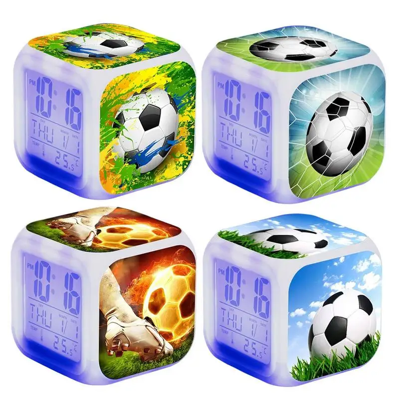 Creative-LED-Bedroom-Football-Clock-with-Colorful-Lights-to-Display ...