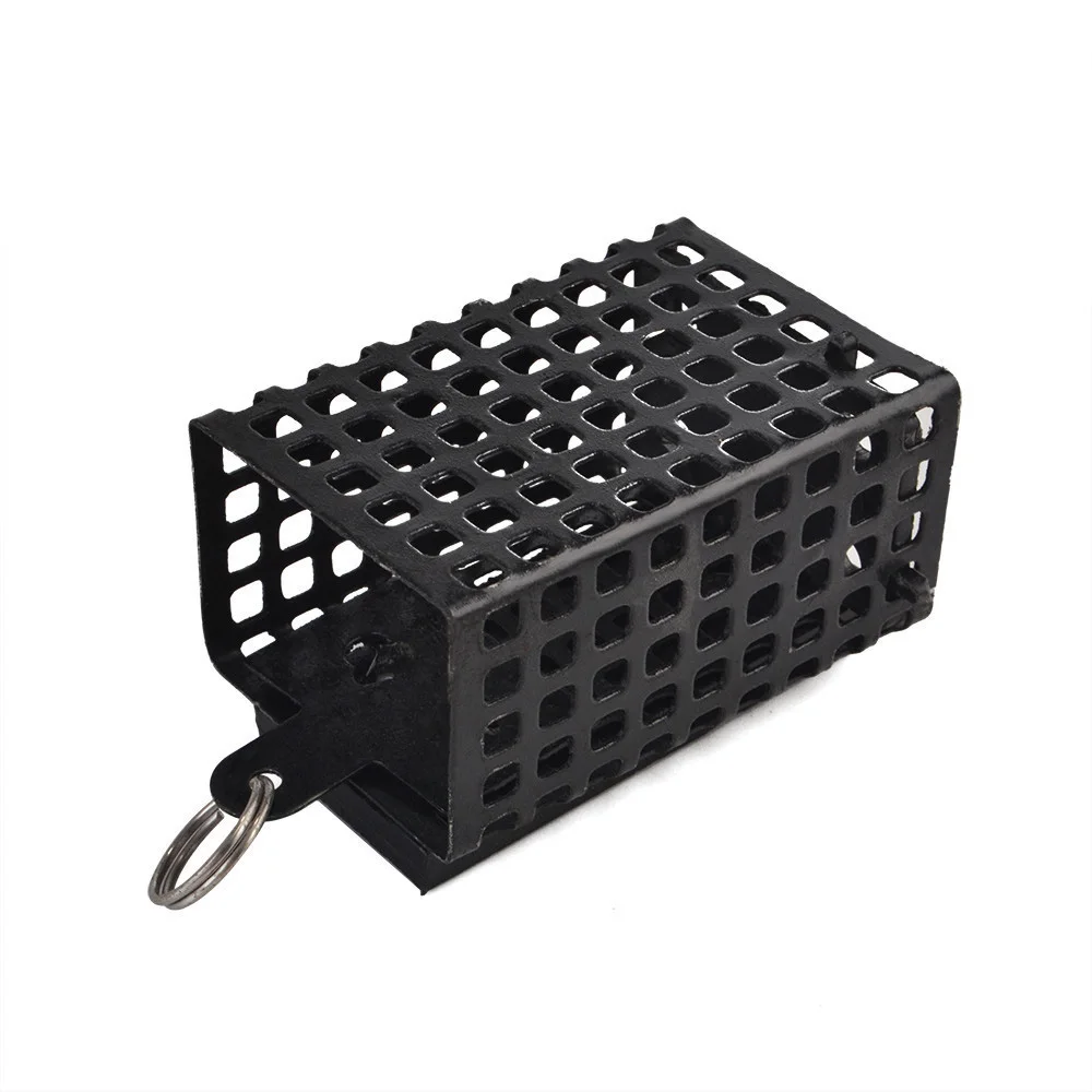 1pcs 10-120g Feeder Square Metal Bait Cage Container Bait Thrower ...