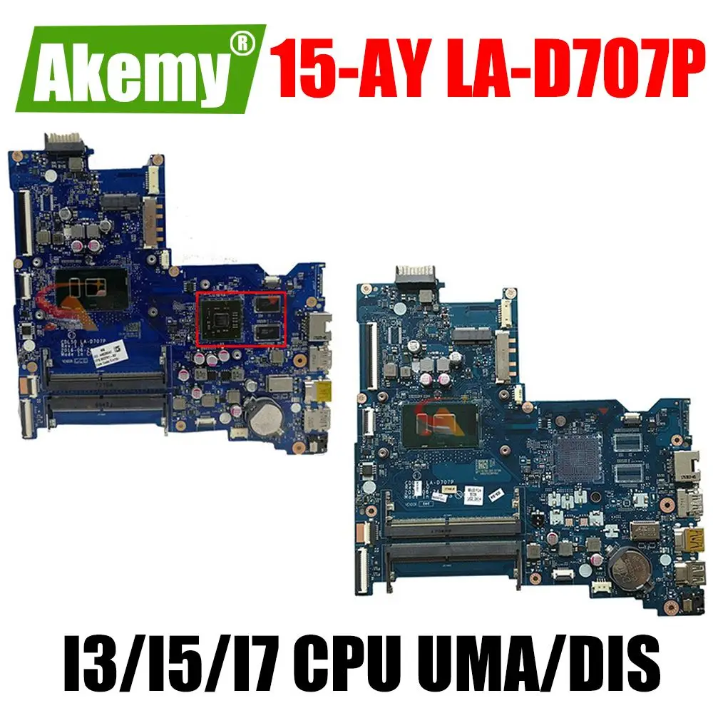 For HP Notebook 15-AY 15-AC Series Laptop Motherboard W I3-7th Gen I5 ...