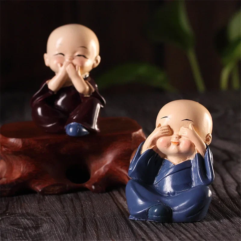 Creative-Miniature-Resin-Decorative-Figurines-Unique-Small-Monk-Gifts ...
