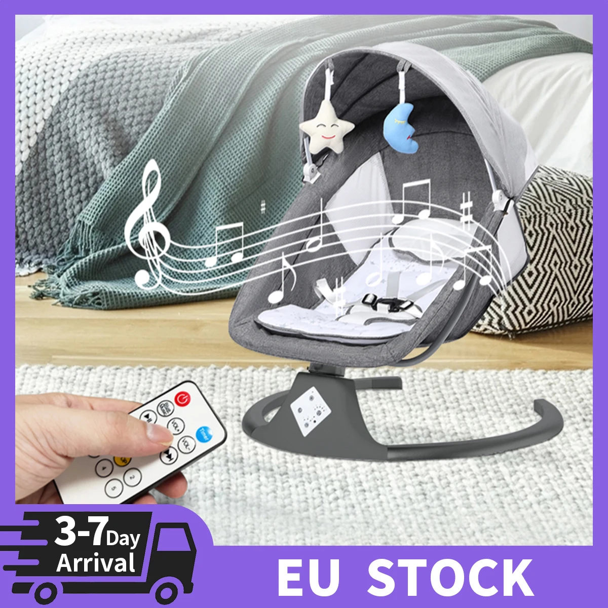 Newborn-Rocking-Chair-Bluetooth-Control-Baby-Shaker-Newborn-Swing ...