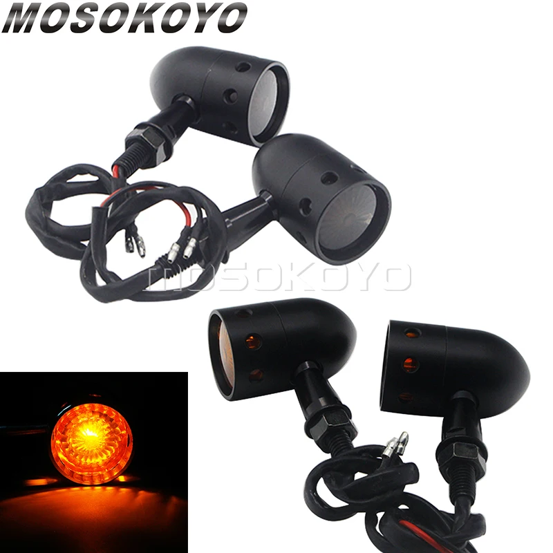 Cafe Racer Motorcycle Retro Turn Signal Light Indicators Light 10mm ...