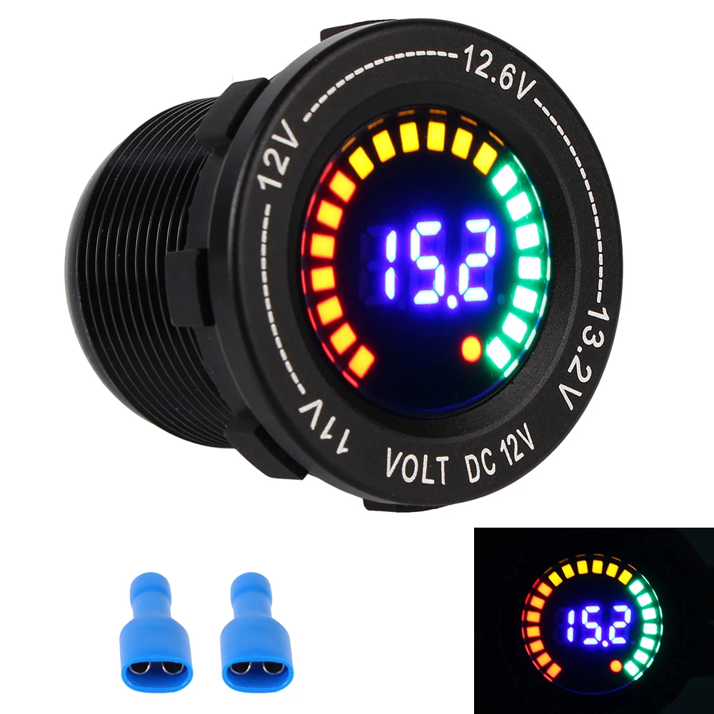 Digital Display Voltmeter DC 12V Auto Parts For Motorcycle Car Boat ...