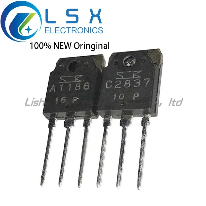 5Pairs(10PCS) 2SA1186 2SC2837 A1186 C2837 TO 3P Original On st ock ...
