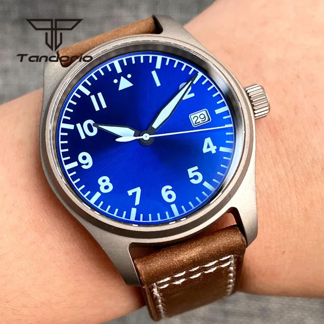 Tandorio NH35A Titanium 39mm Pilot 200M Dive Men's Automatic Watch ...