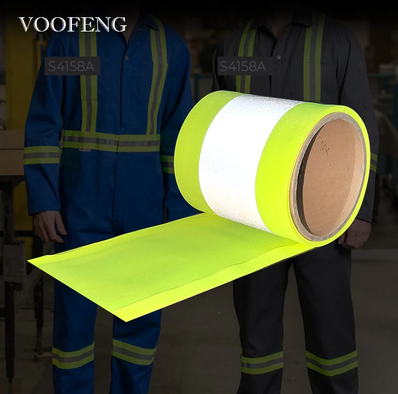 Vooofeng 100% Polyester High Silver Reflective Ribbon Warp Knitted Hem ...