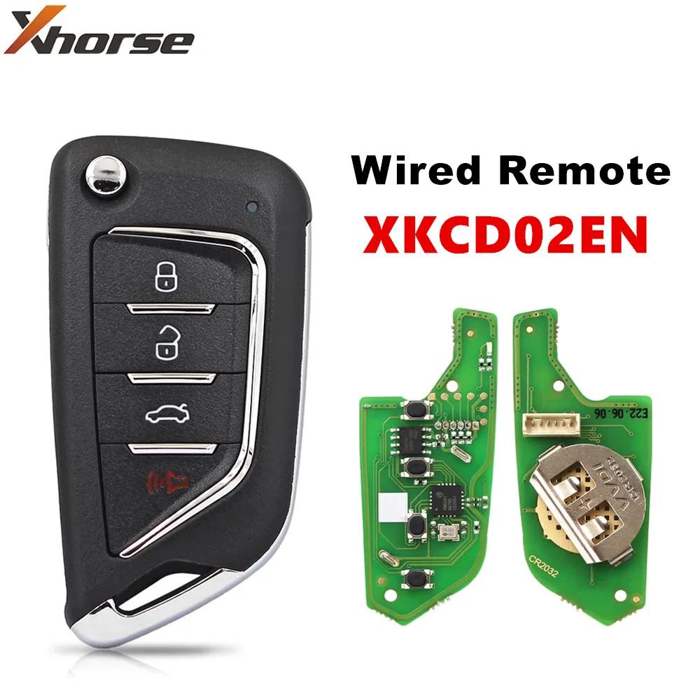2-4-8pcs-Xhorse-XKCD02EN-VVDI-Remote-Car-Key-3-Buttons-Universal-Wire ...
