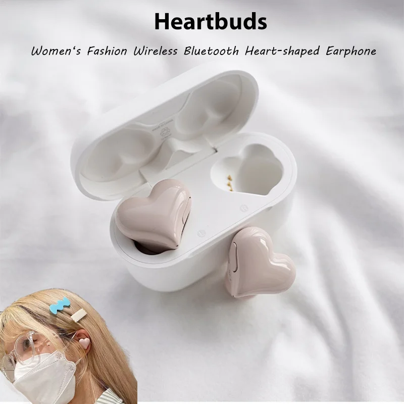 New-Heartbuds-Wireless-Earphones-TWS-Earbuds-Bluetooth-Headset-Heart ...