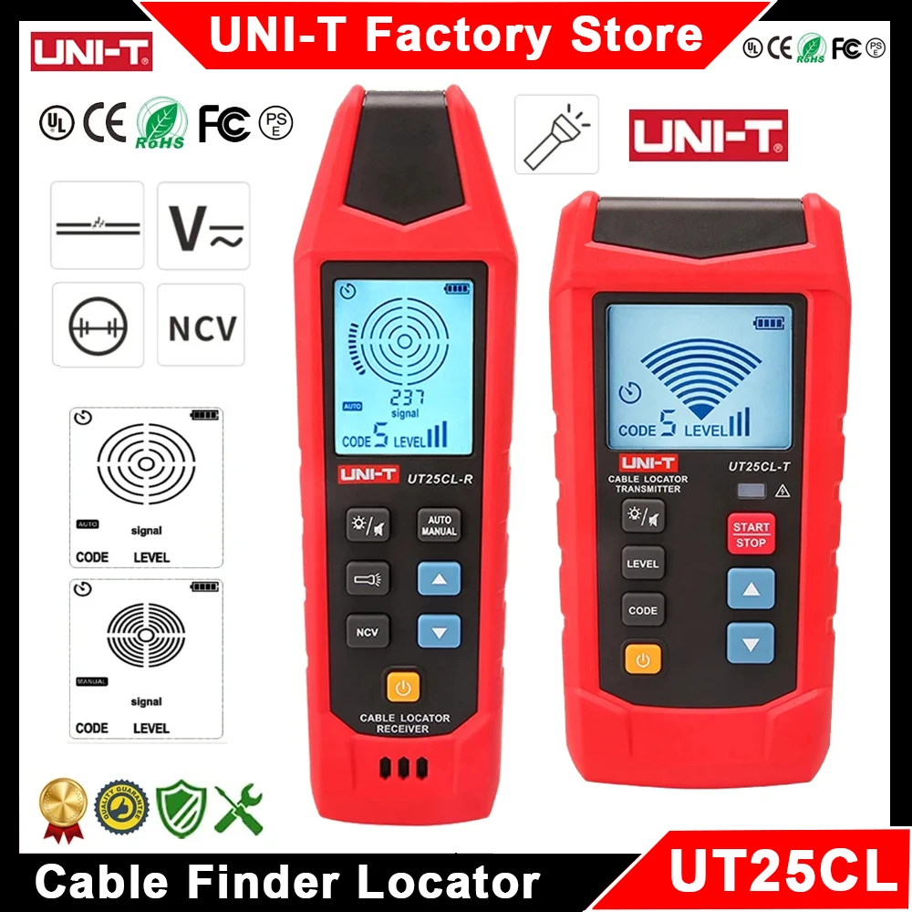UNI-T-UT25CL-Cable-Locator-Wiring-Indicator-in-the-Wall-Underground ...