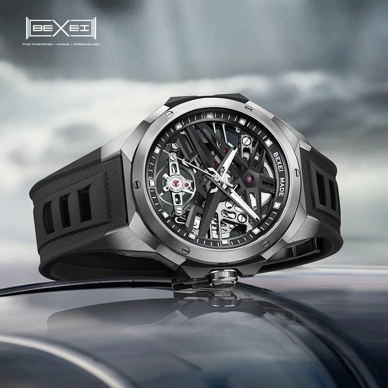 BEXEI-9121-Automatic-movement-mechanical-men-s-watch-luminous-skeleton ...