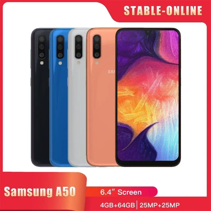 Samsung-Galaxy-A50-Celular-4G-LTE-A505U-A505F-4GB-64GB-6-4-25MP-8MP-5MP ...