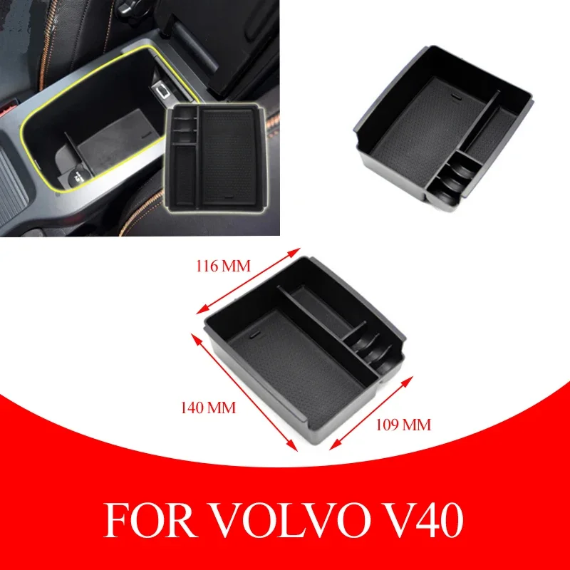 For Volvo V40 V40CC 2013-2017 Car Center Console Armrest Storage Box ...