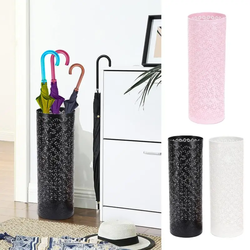 Metal-Umbrella-Bucket-Home-Storage-Tube-Simple-Umbrella-Organizer ...