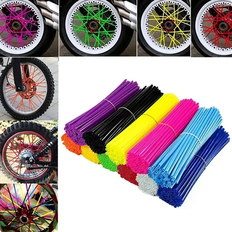 36/72pcs Bicycle Wheel Spoked Protector Wraps Wheel Rim Spoke Wrap Kit ...