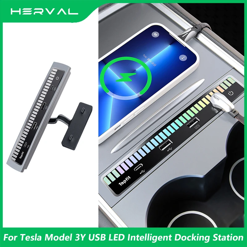 Herval-For-Tesla-Model-3-Y-27W-Quick-Charger-USB-Shunt-Hub-Intelligent ...