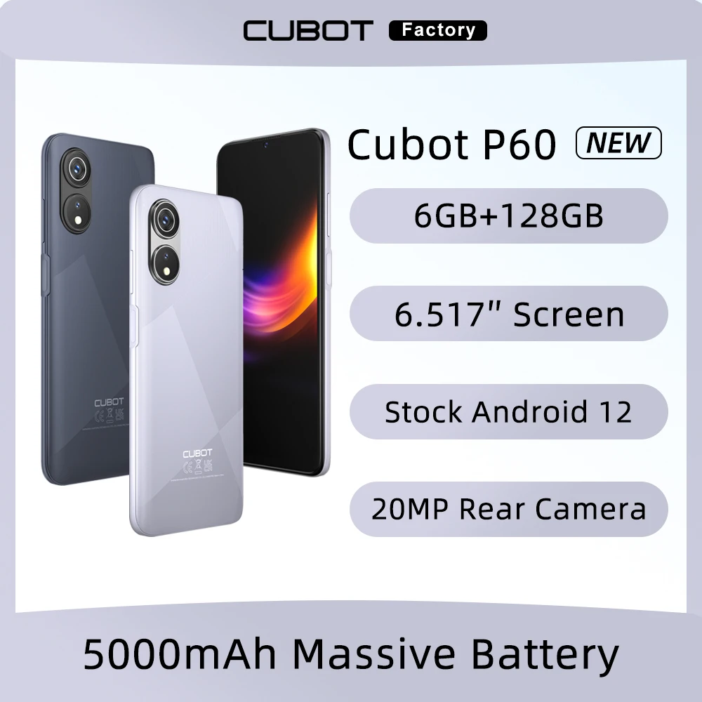 Cubot-P60-Smartphone-6-517-HD-MT6765-Octa-core-6GB-128GB-256GB-Extended ...