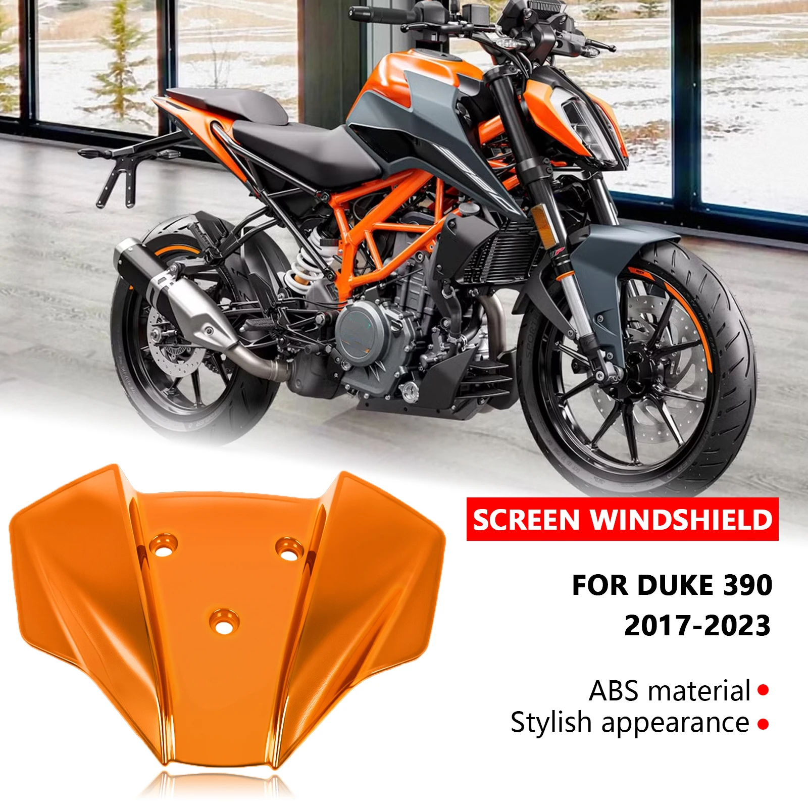 For DUKE 390 duke390 125 DUKE 2017-2023 2022 motorcycle windshield ...