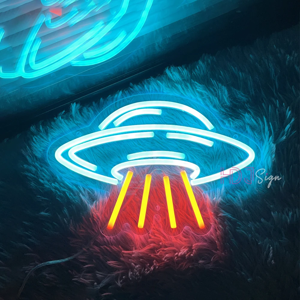 Spaceship-Neon-Light-Sign-Game-Room-Decor-Bedroom-Wall-Decor-Party-Bar ...