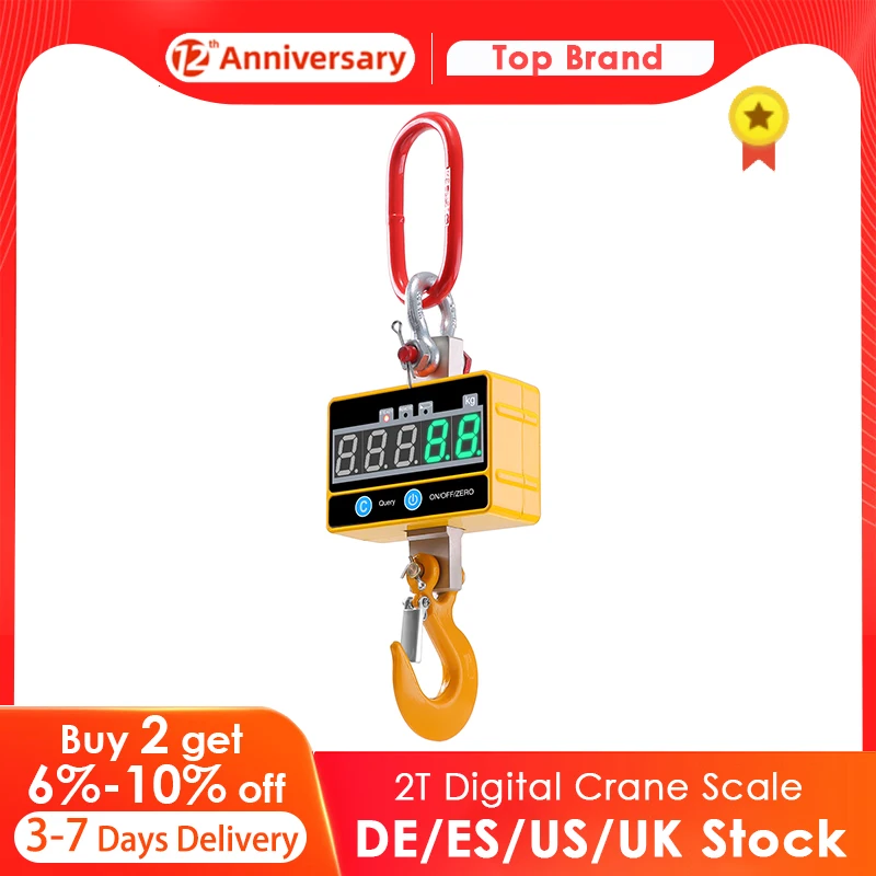 Industrial Digital Crane Scale 2000kg/4000 lb High Precision ...