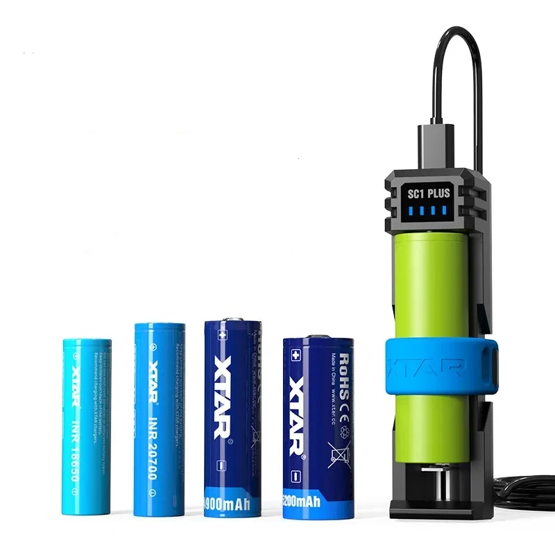 XTAR SC1 PLUS Single-Slot Battery Charger QC PD USB-C 3A Fast Charging ...