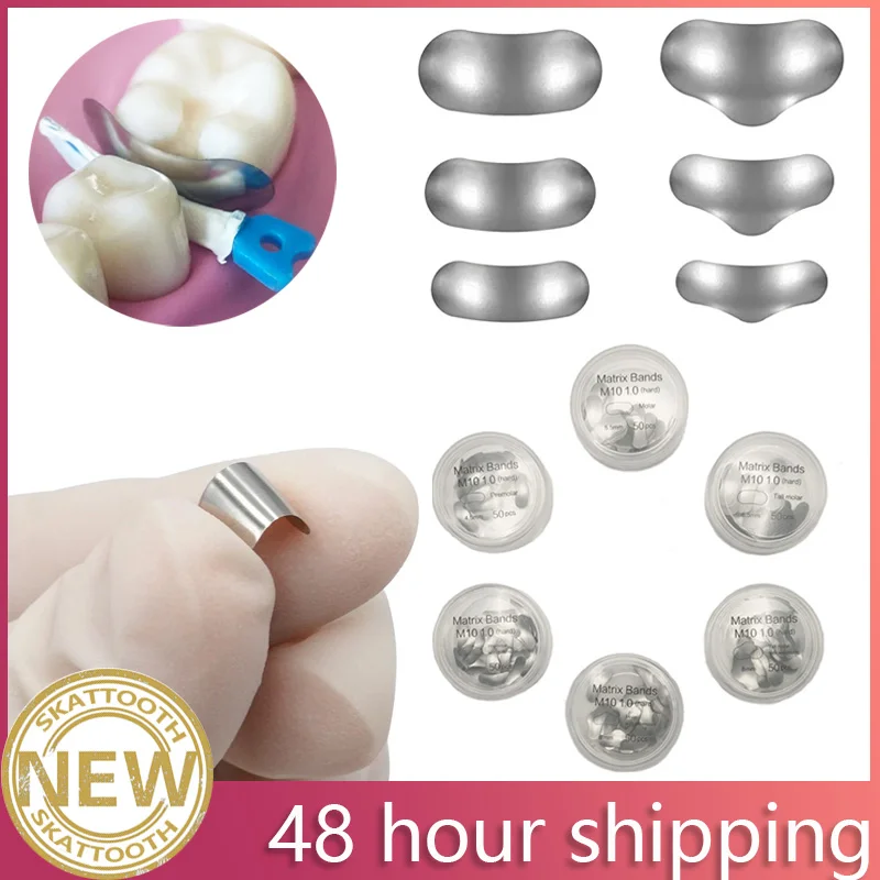 New-50pcs-box-Dental-Matrix-Sectional-Contoure-Matrix-Bands-M10-Hard ...