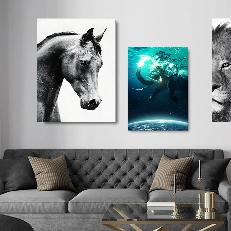 Todos os tipos de animais poster lobo, leão, tigre, elefante animais ...