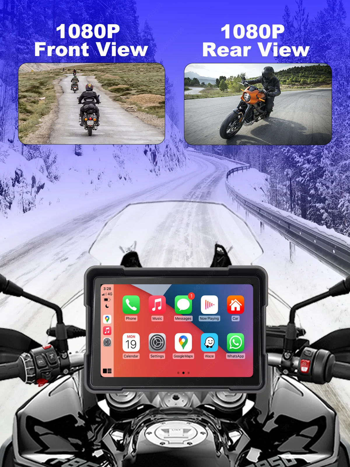 5-Inch-Android-Auto-Moto-1080P-Cam-Carplay-Screen-Portable-Motorbike ...
