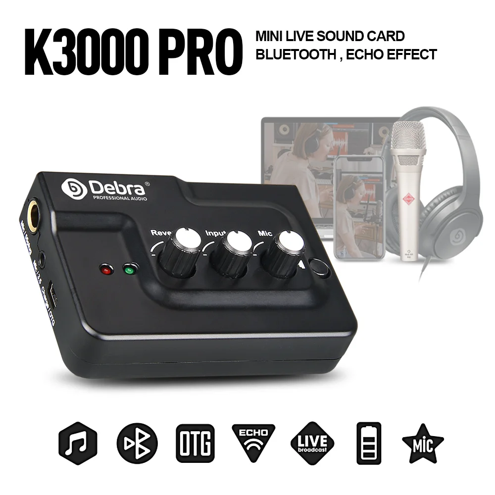 K3000-Live-Broadcast-Sound-Card-Echo-Audio-Mixer-Interface-External ...