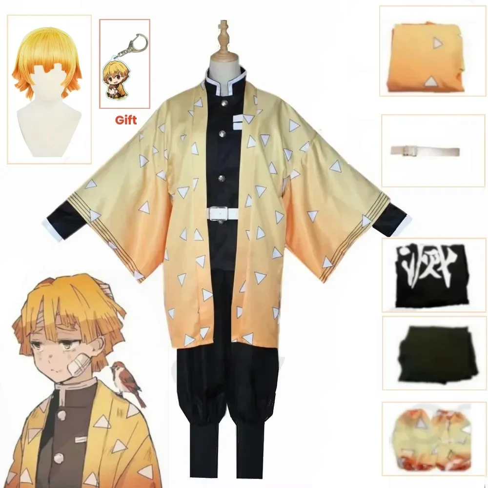 Anime-Kimetsu-No-Yaiba-Zenitsu-Cosplay-Costume-Wig-Men-s-Kimono ...