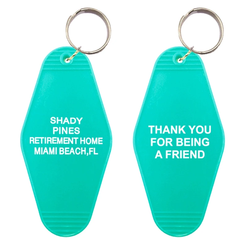 SHADY PINES RETIREMENT HOME MIAMI BEACH HOTEL KeyChain Keyring Tag Key ...
