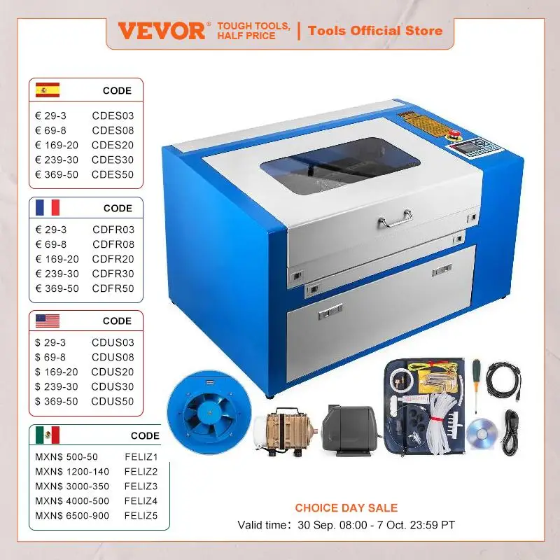 VEVOR-50W-Laser-Engraver-CO2-Laser-Tube-Cutting-Machine-USB-Port-CNC ...