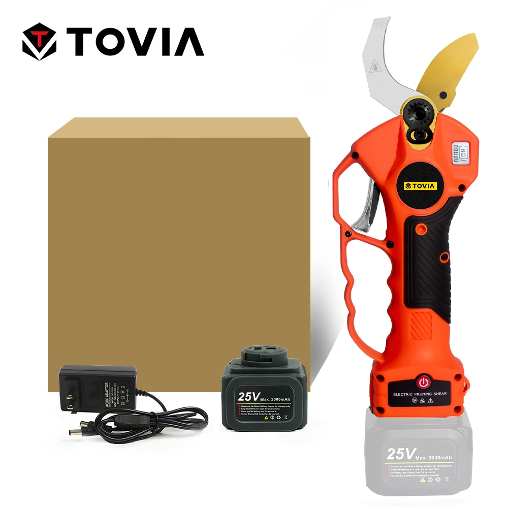 T TOVIA 25V 40mm Cordless Electric Pruner Pruning Shear Efficient Fruit ...