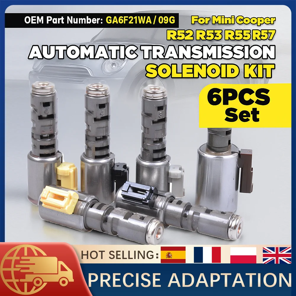 6PCS GA6F21WA 09G Automatic Transmission Solenoid Kit For Mini Cooper ...