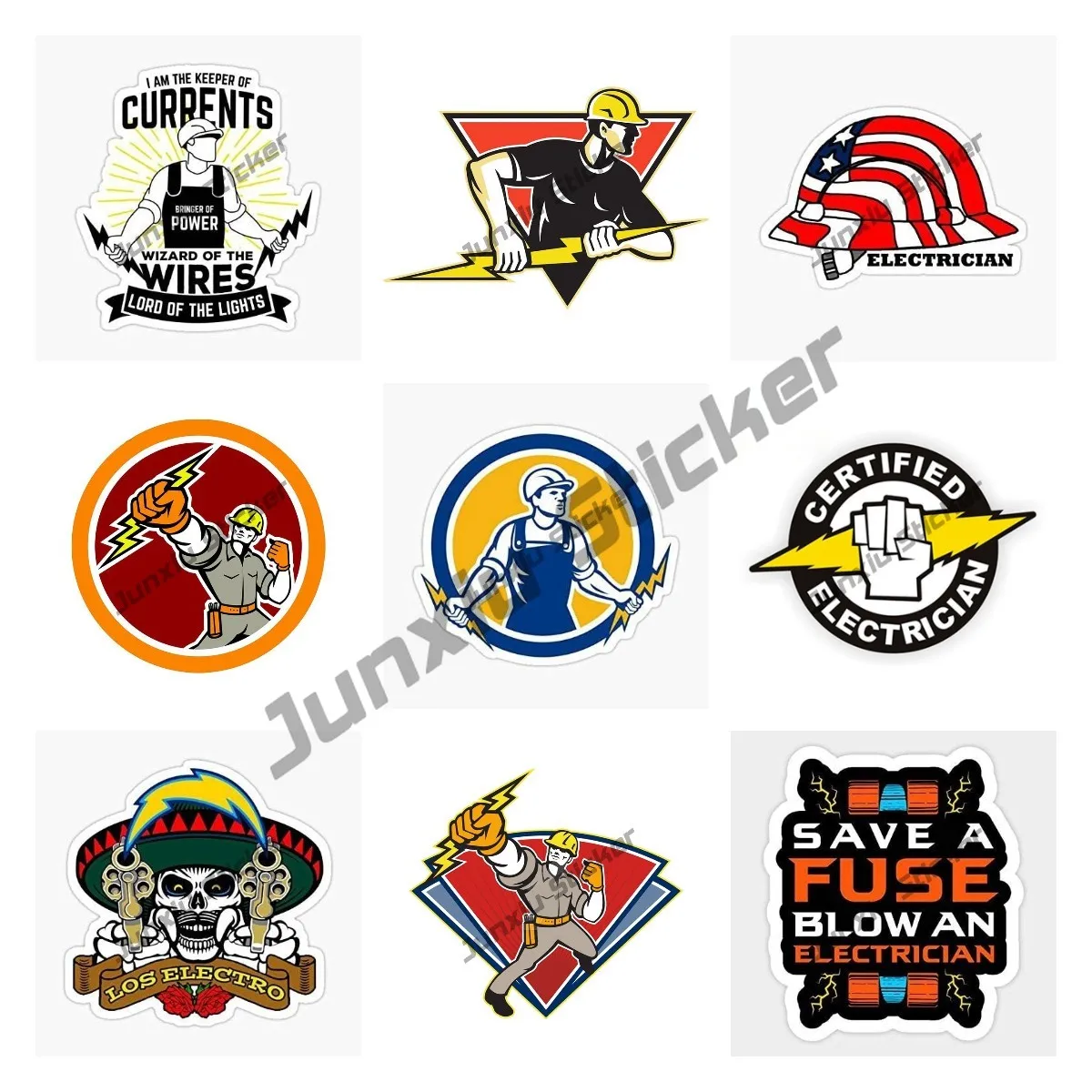 Union Hard Hat Stickers Electrical