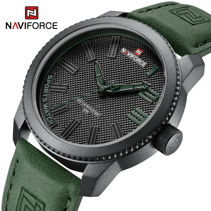 NAVIFORCE Popular Male Wristwatch Military Sports Shockproof Waterproof ...