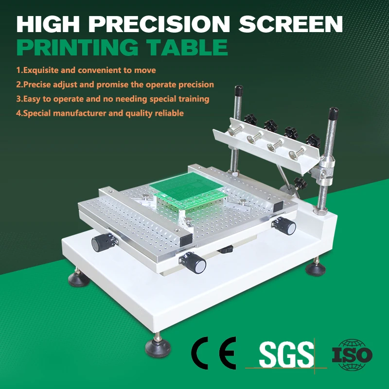 Precision-Lead-Free-SMT-PCB-Solder-Paste-Stencil-Screen-Printer-Machine-Small-Manual-Solder ...